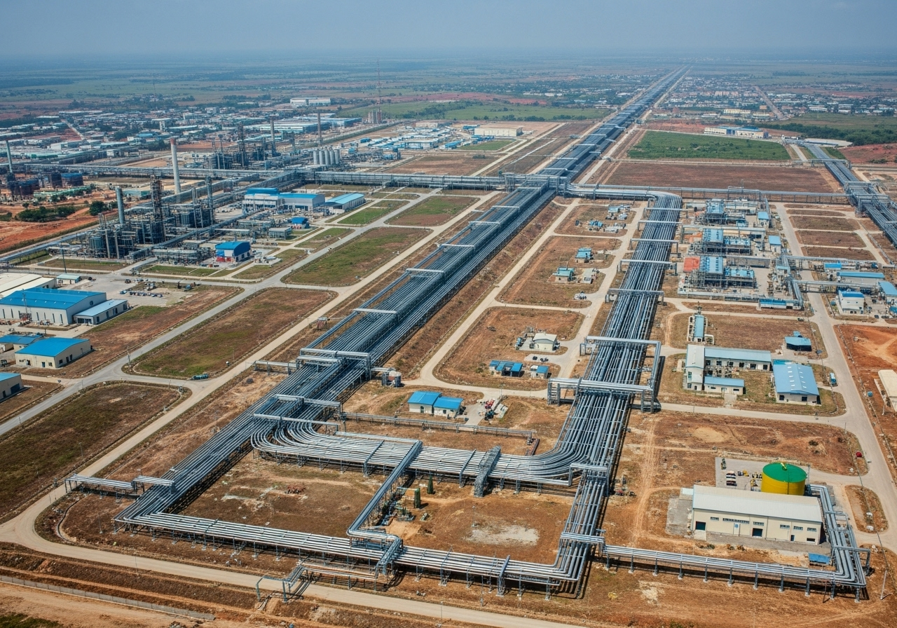 Extensive gas pipeline network across Nigeria